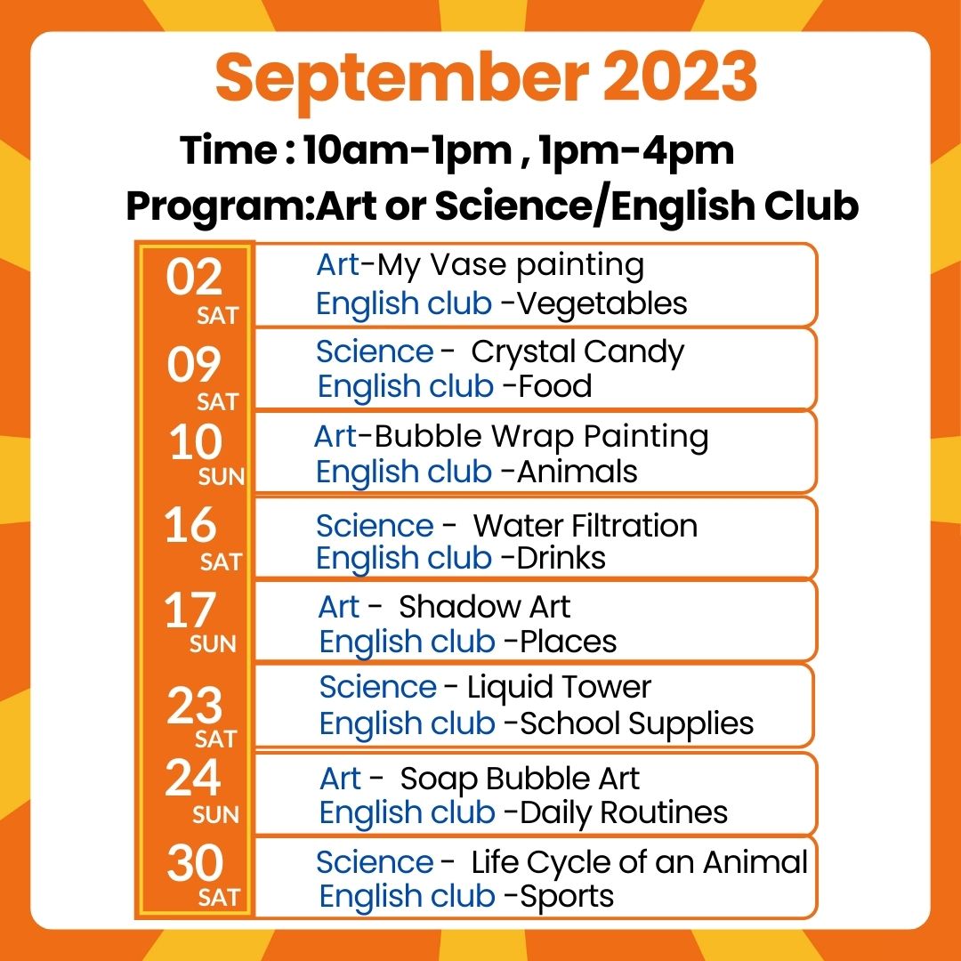Weekend Program (Saturday and Sunday ) - Bangkok Child Care & Preschool ...